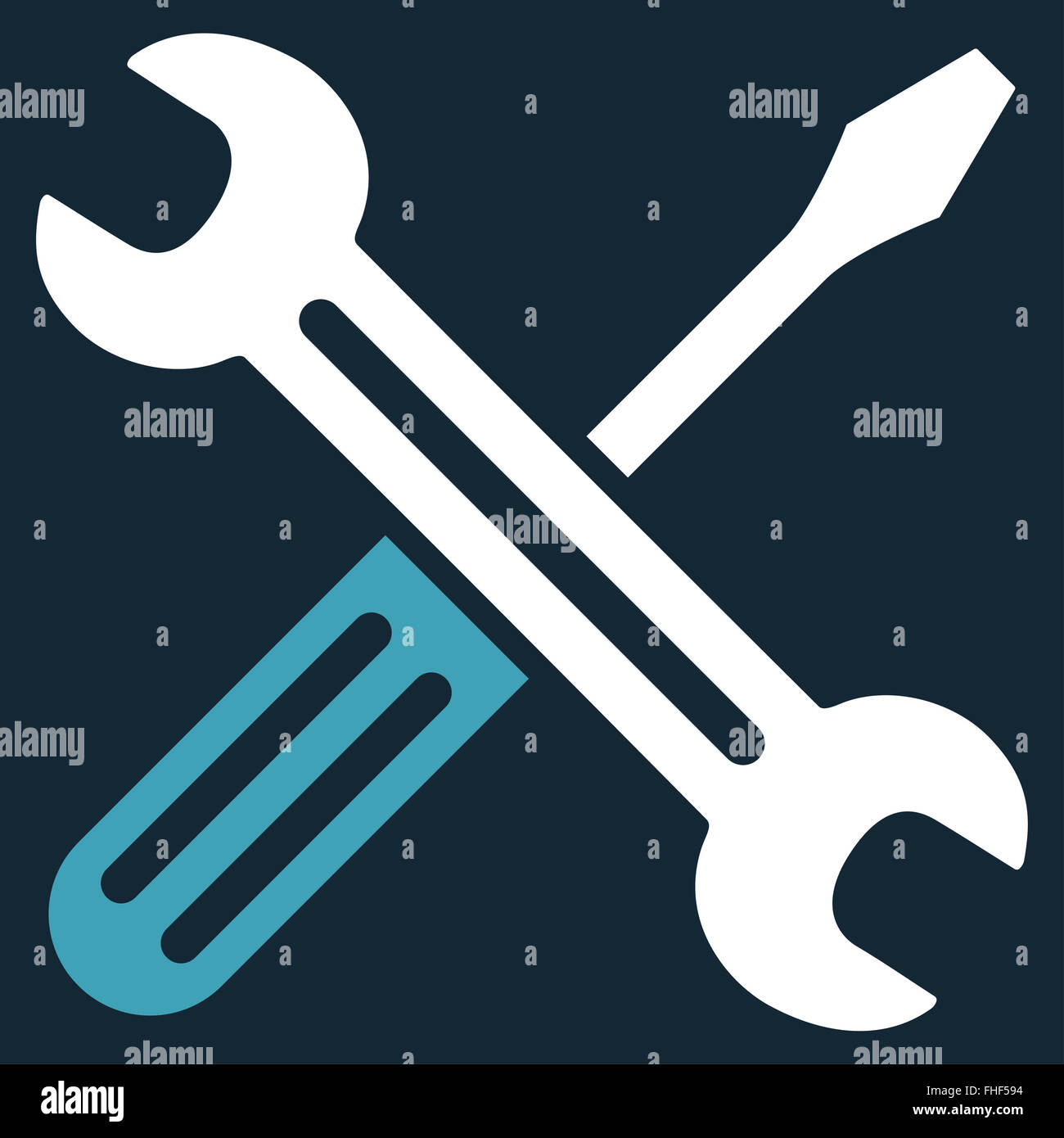 Spanner And Screwdriver Icon Stock Photo - Alamy