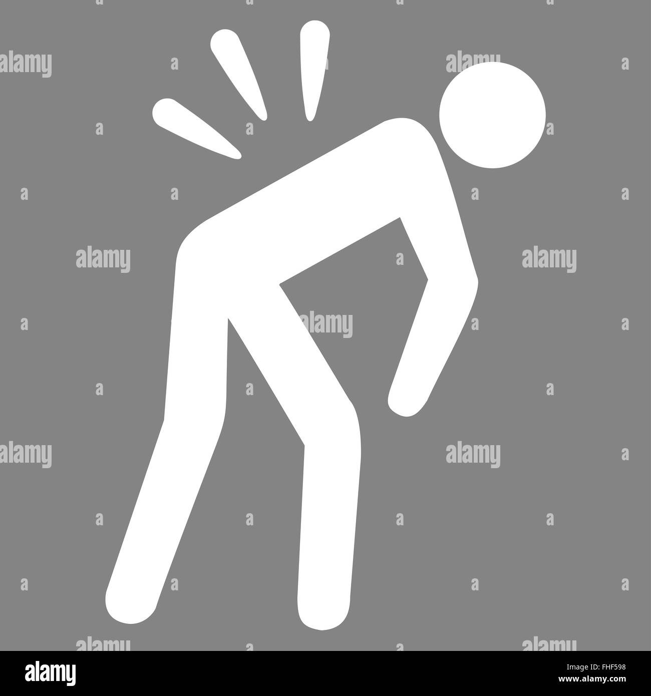 Backache Flat Icon Stock Photo - Alamy