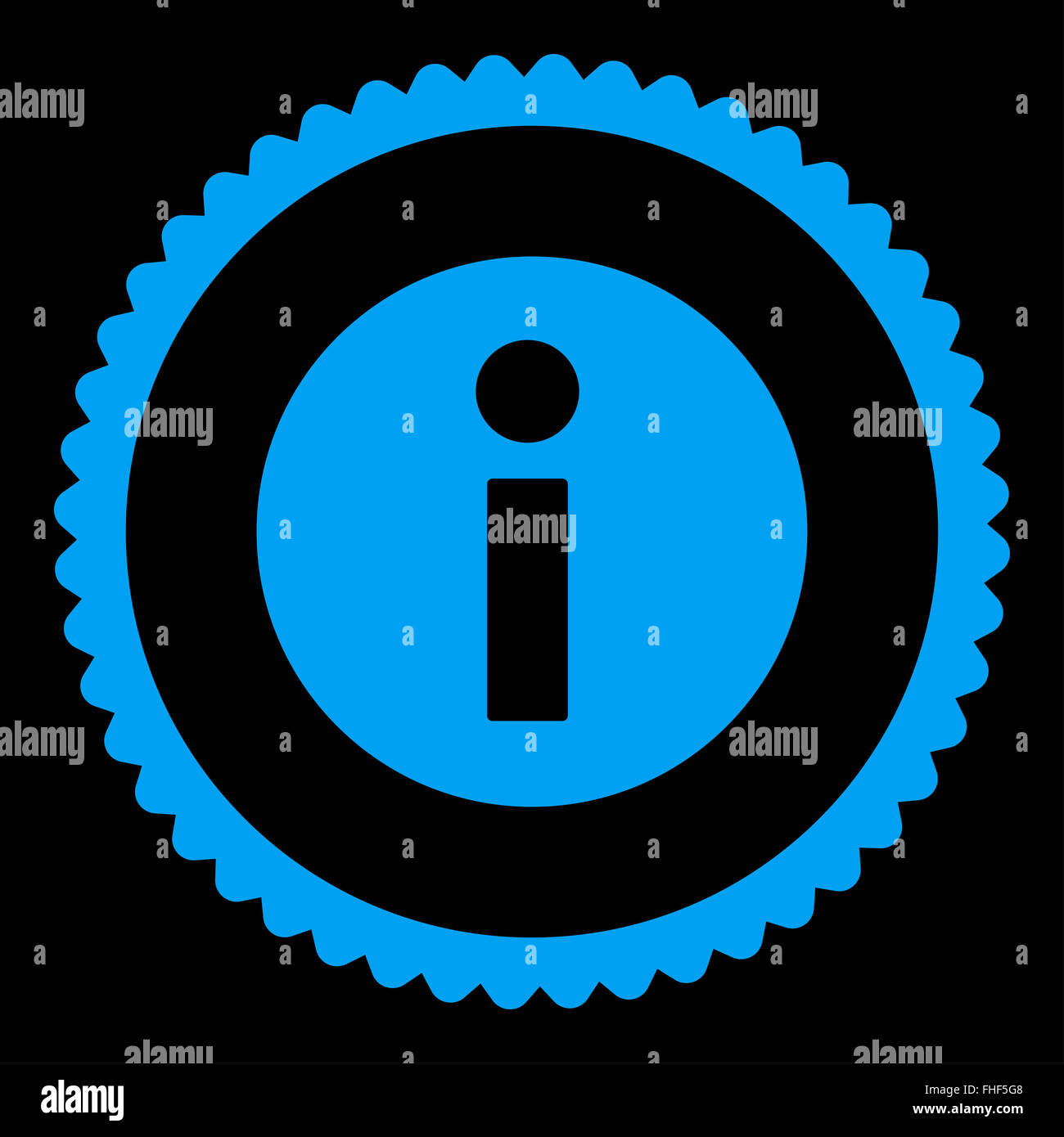 Information flat blue color round stamp icon Stock Photo - Alamy