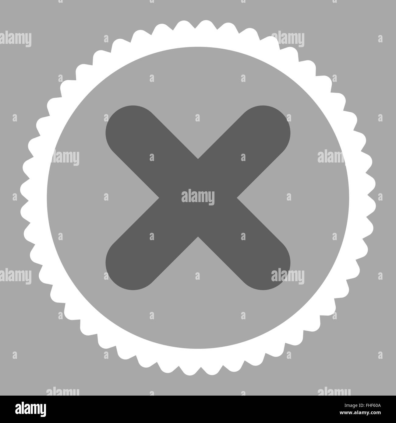 Cancel flat dark gray and white colors round stamp icon Stock Photo - Alamy