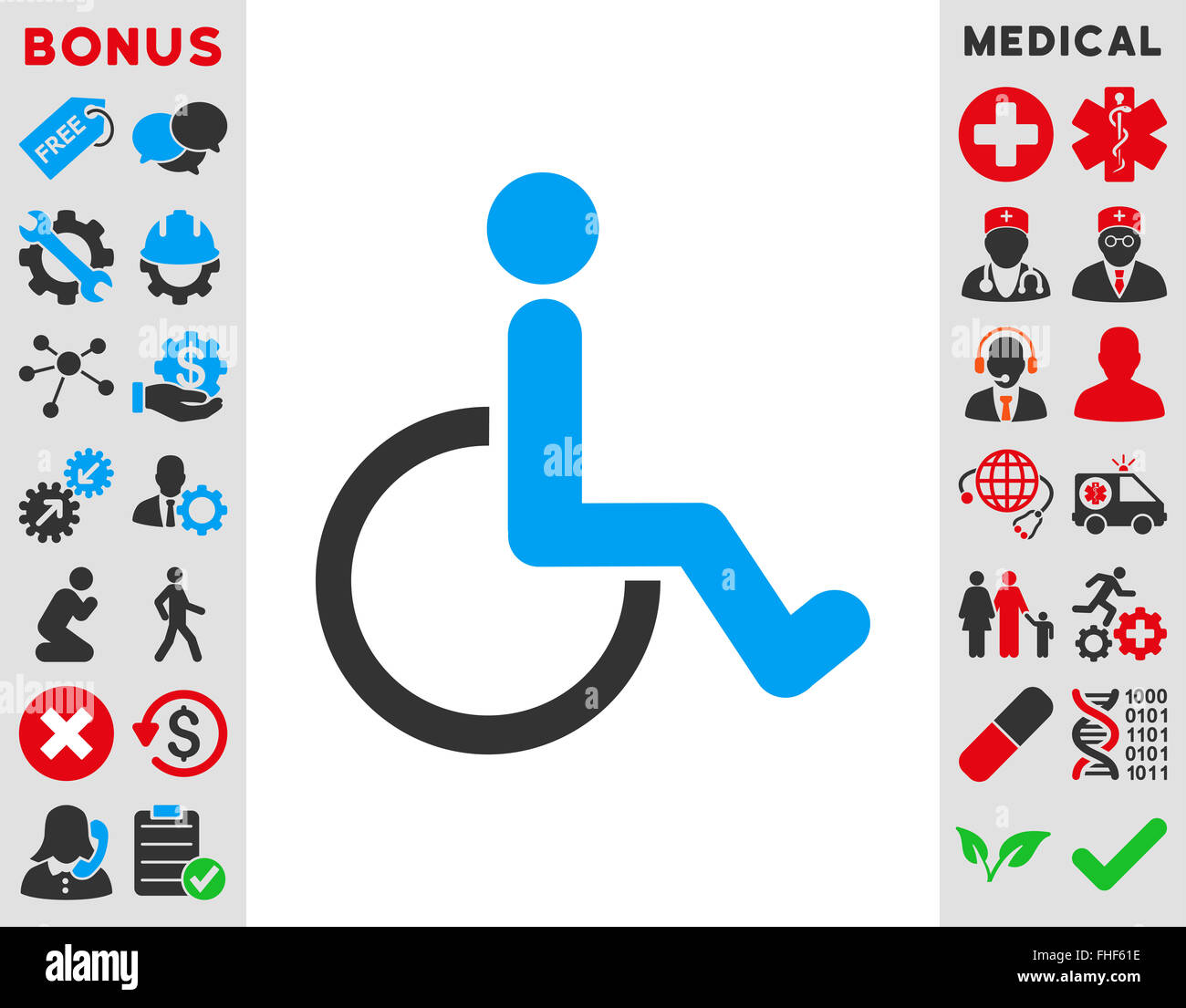 Disabled Person Icon Stock Photo - Alamy