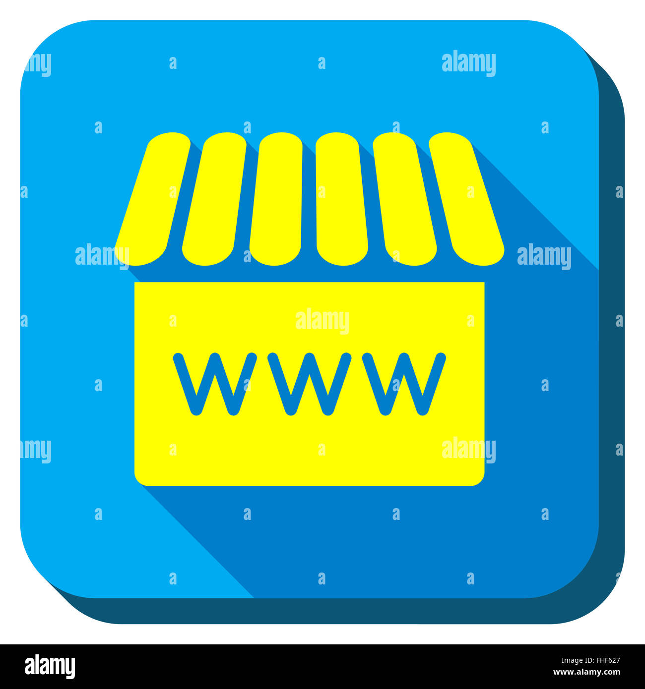 Webshop Longshadow Icon Stock Photo - Alamy