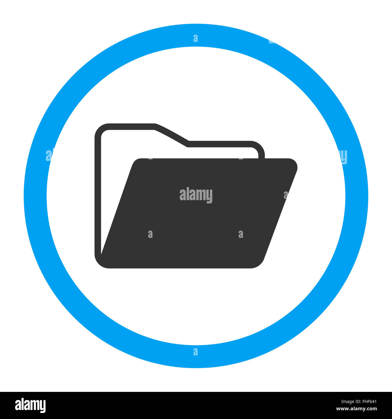 Open Folder Rounded Vector Icon Stock Photo - Alamy