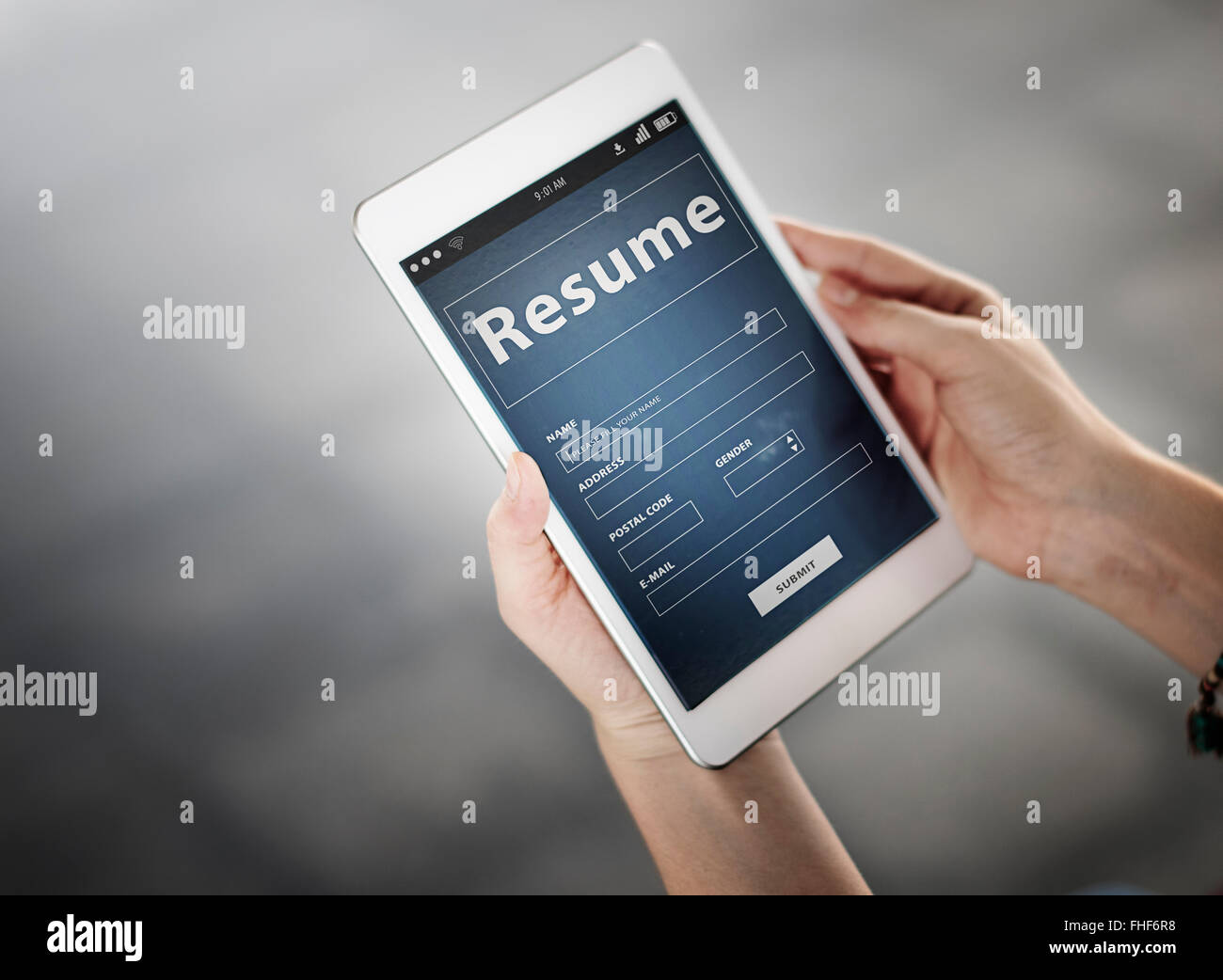Woman Connection Mobile Job Online Application Concept Stock Photo - Alamy