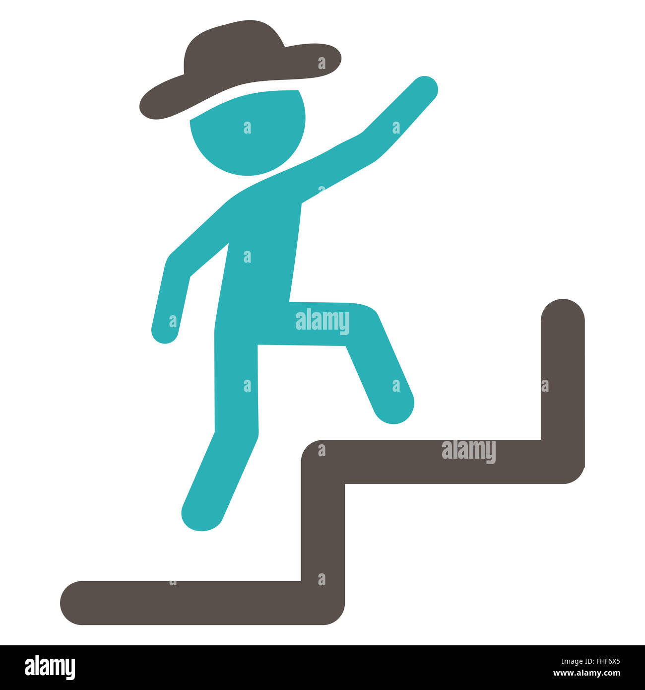 Person Steps Upstairs Icon Stock Photo - Alamy
