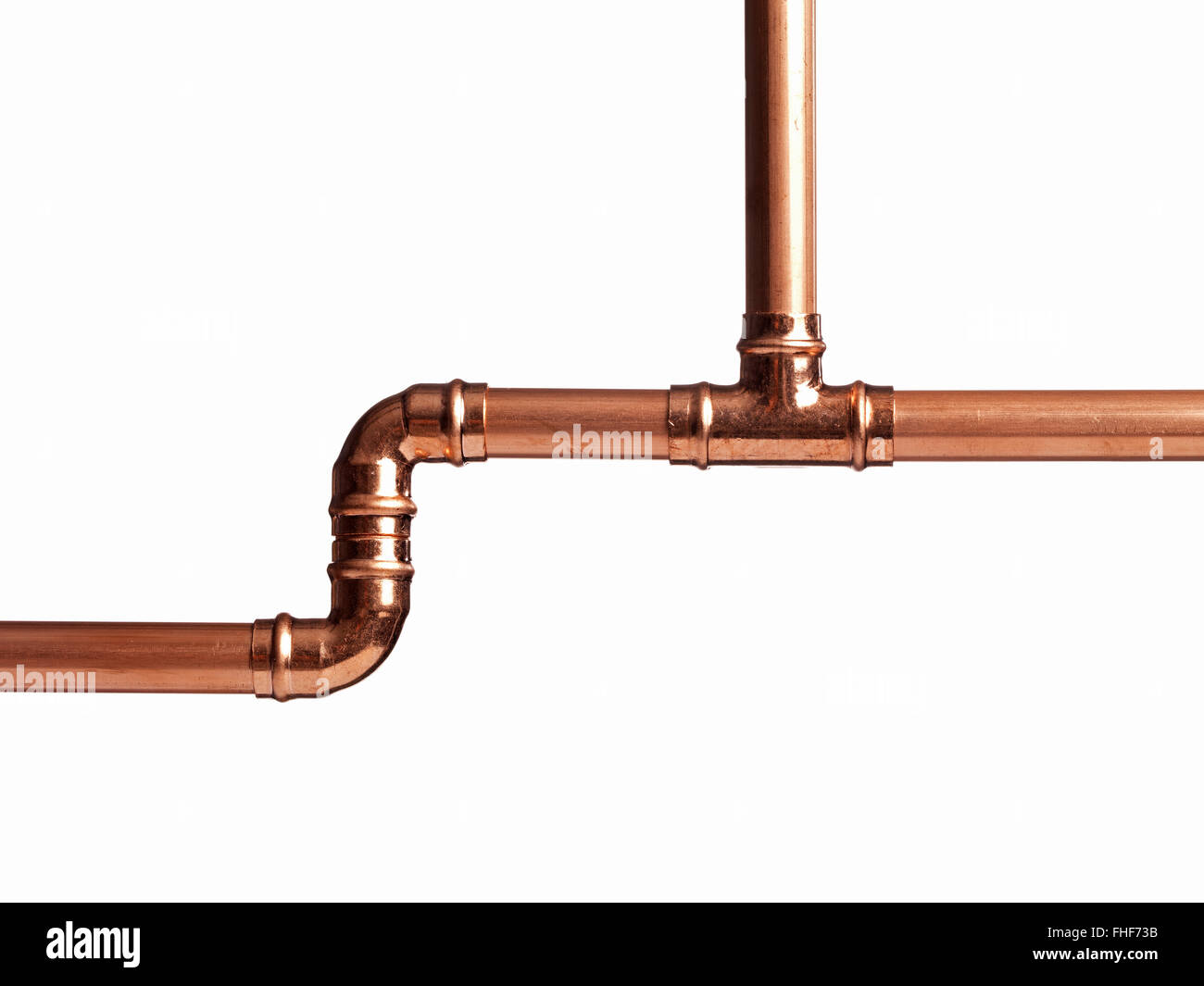 Copper pipe connection hi-res stock photography and images - Alamy