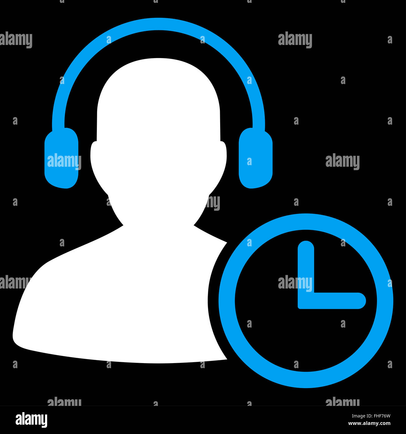 Operator Time Icon Stock Photo - Alamy