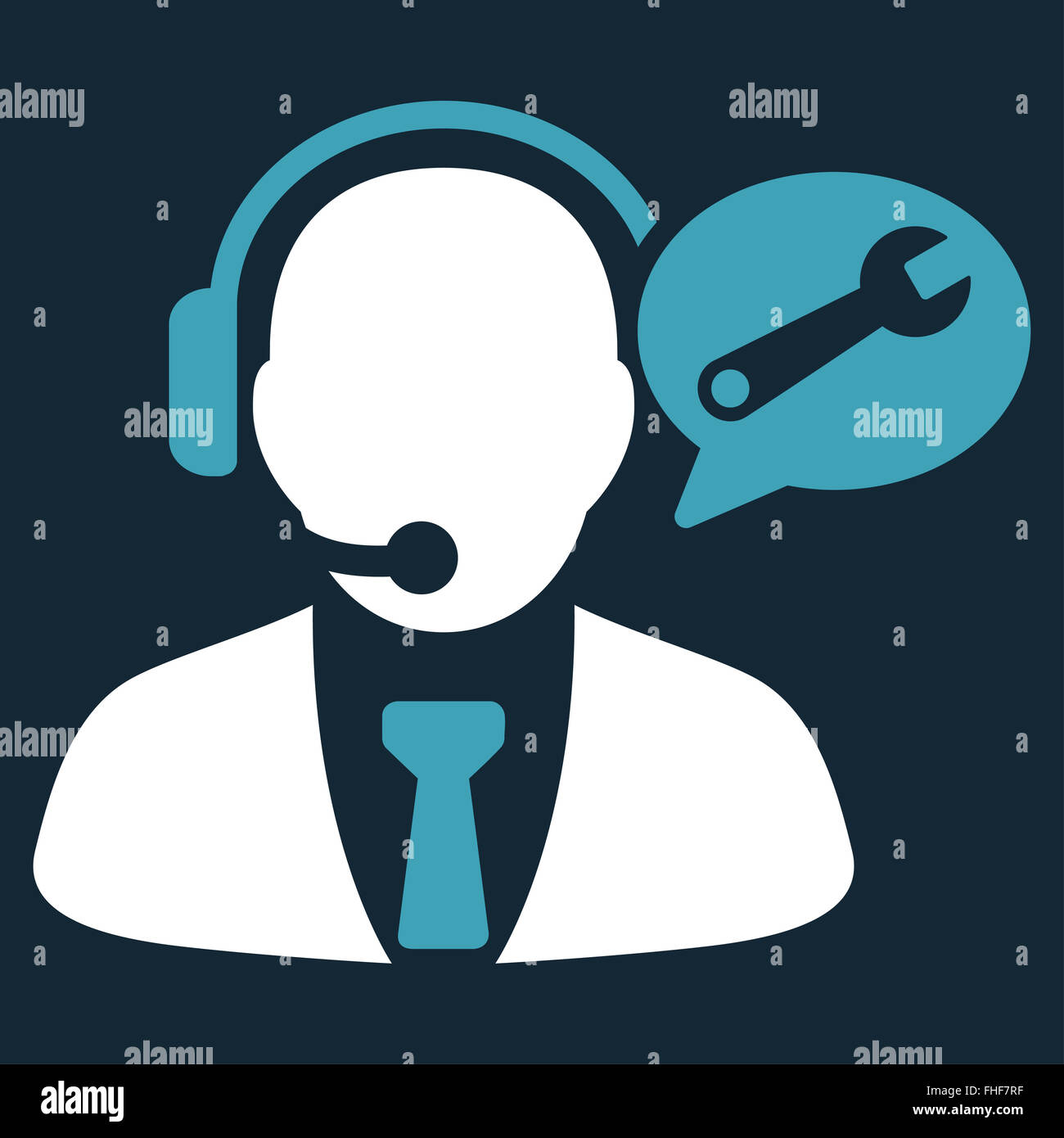 Service Manager Message Icon Stock Photo - Alamy
