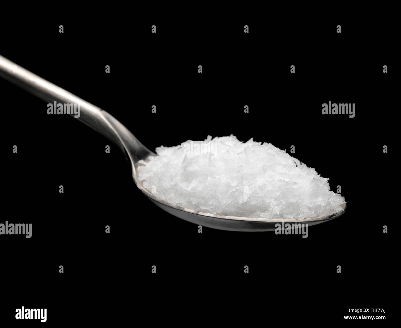Sea Salt on spoon Stock Photo - Alamy