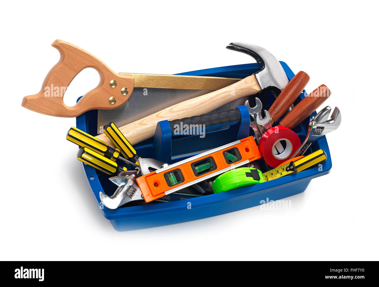 Selection of work tools isolated on a white background Stock Photo - Alamy