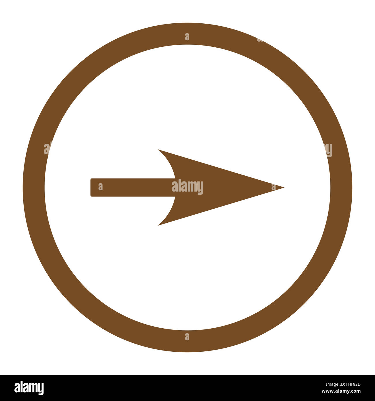 Arrow Axis X flat brown color rounded vector icon Stock Photo - Alamy