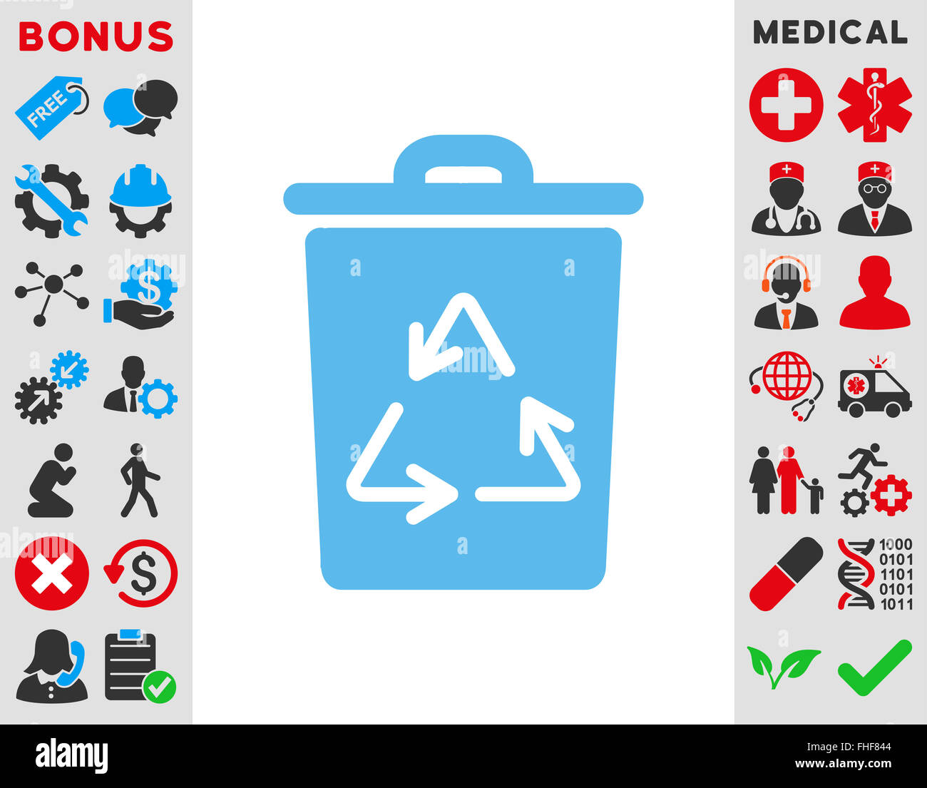 Trash Can Icon Stock Photo - Alamy