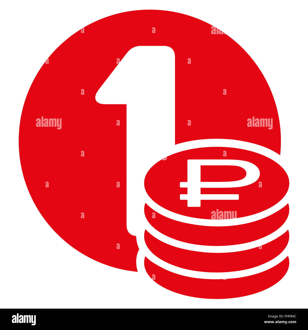 Rouble Coins Icon Stock Photo - Alamy