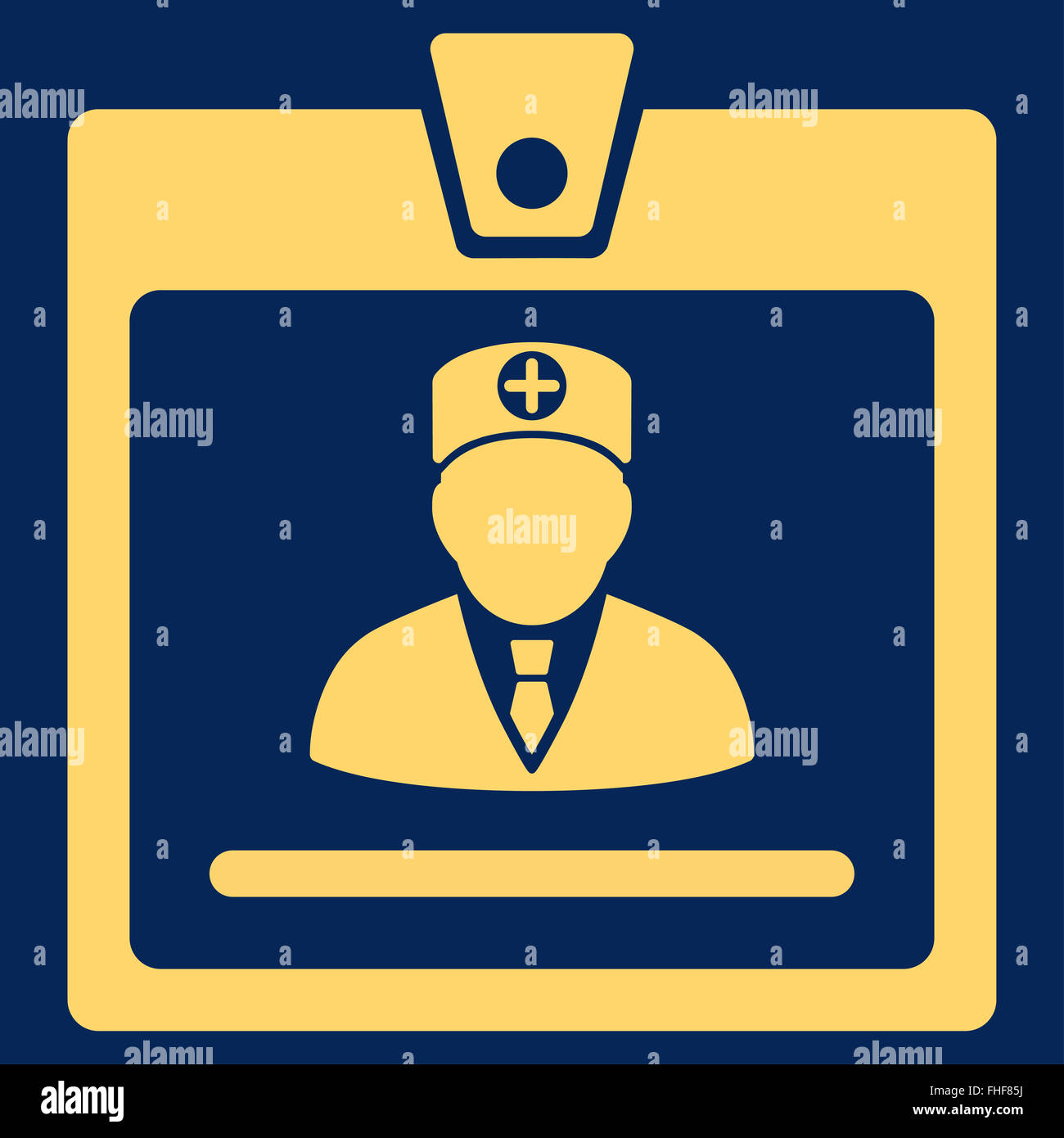 Doctor Badge Icon Stock Photo - Alamy