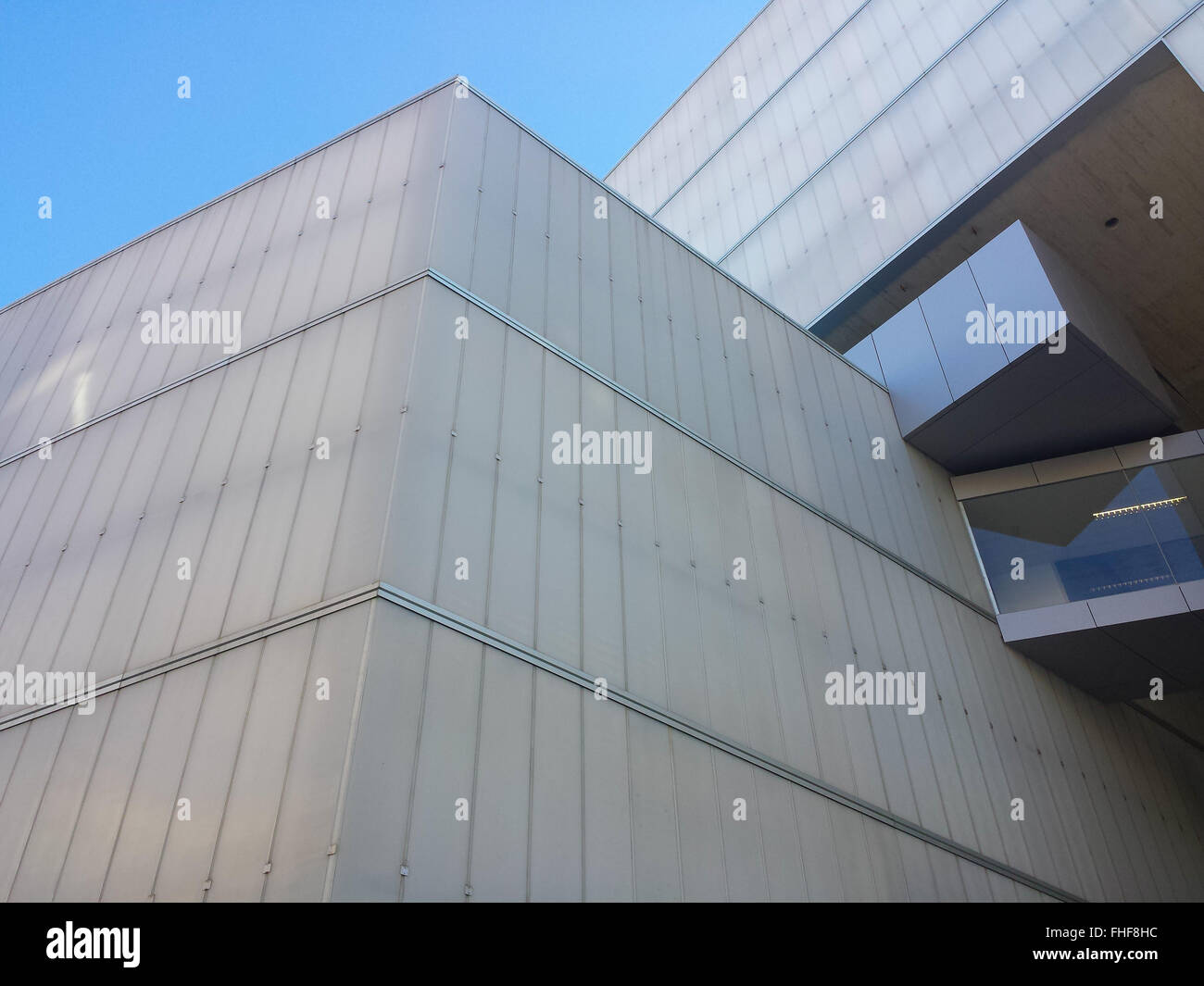 large building of modern architecture, in white plastic Stock Photo - Alamy
