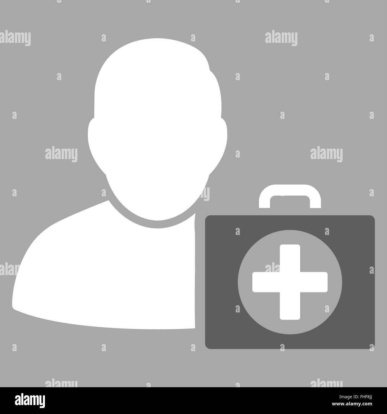 First Aid Man Icon Stock Photo - Alamy