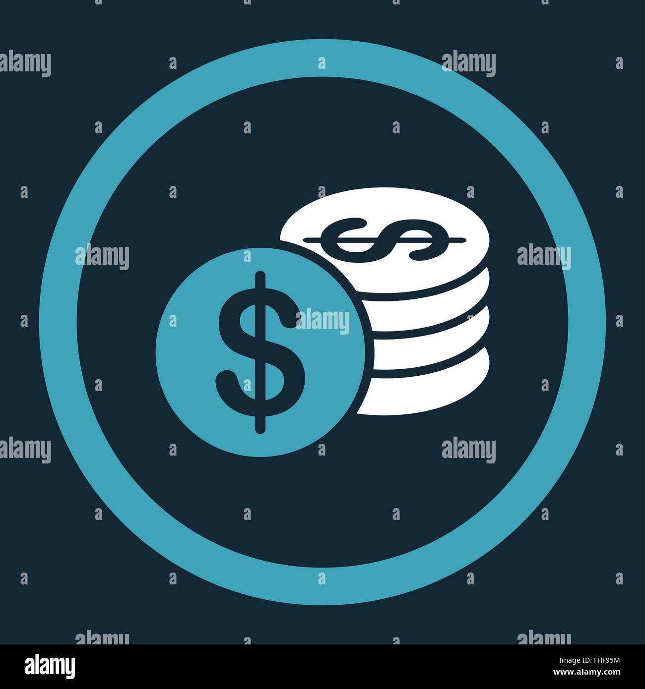 Dollar Coins icon Stock Photo - Alamy
