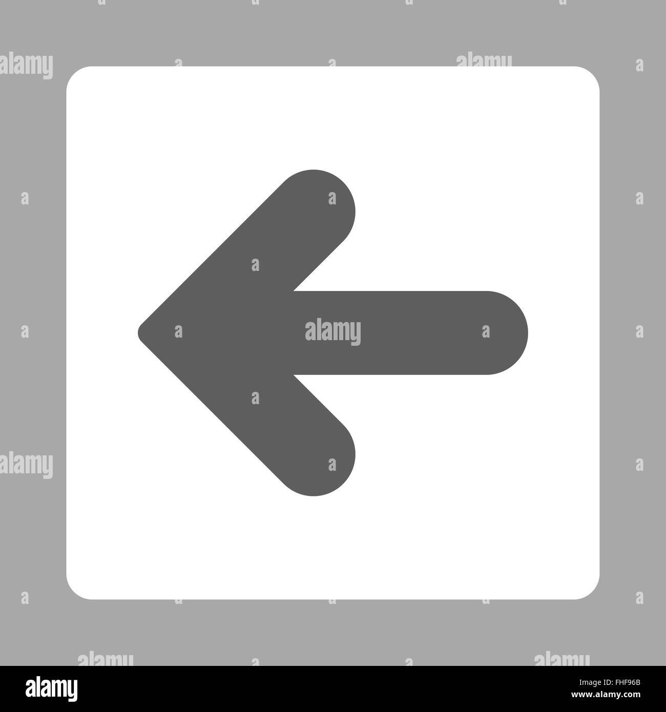 Arrow Left flat dark gray and white colors rounded button Stock Photo ...