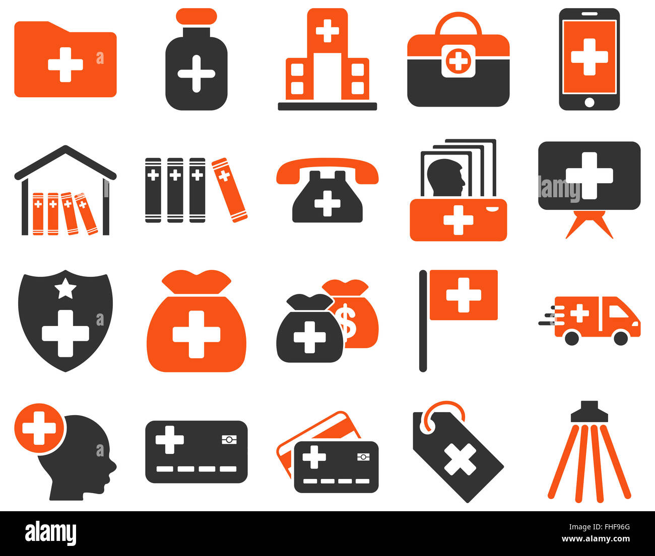Orange medical folder icon hi-res stock photography and images - Alamy
