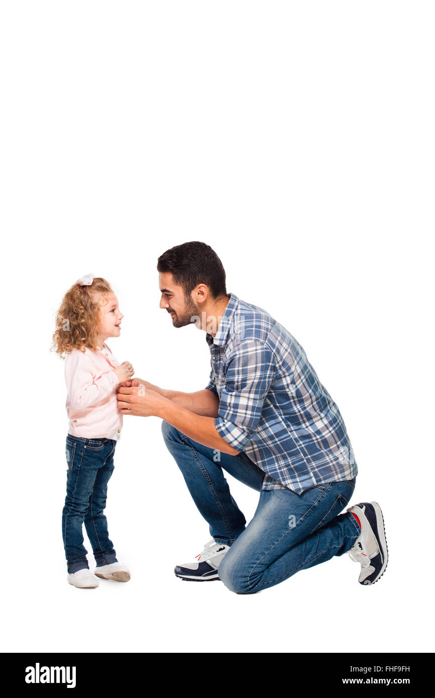 Father Taking His Child To School Cut Out Stock Images & Pictures - Alamy
