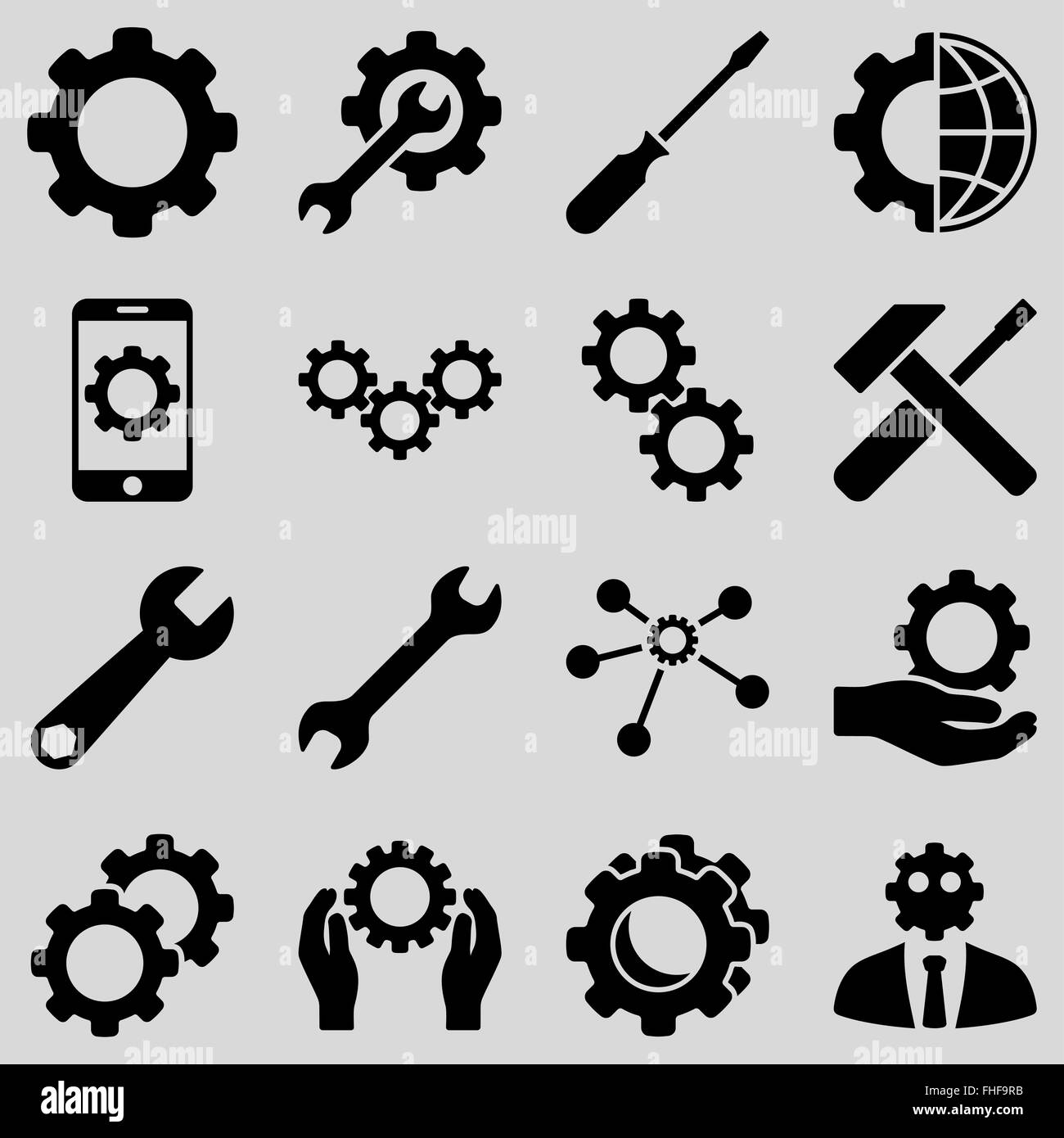 Options and service tools icon set Stock Photo - Alamy