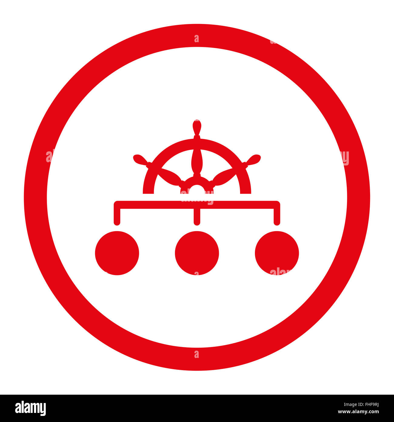 Rule flat red color rounded vector icon Stock Photo - Alamy