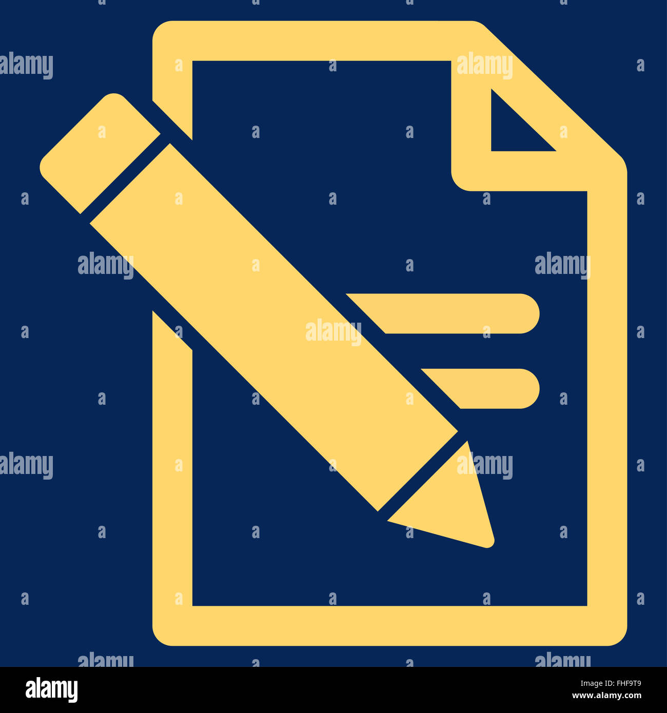 Edit Records Flat Icon Stock Photo - Alamy