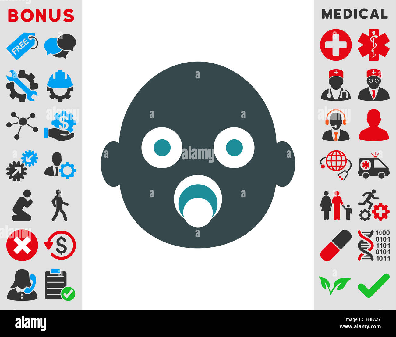 Baby Head Icon Stock Photo - Alamy