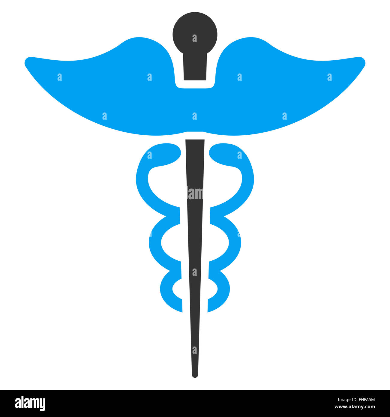 Caduceus symbol silhouette Cut Out Stock Images & Pictures - Alamy