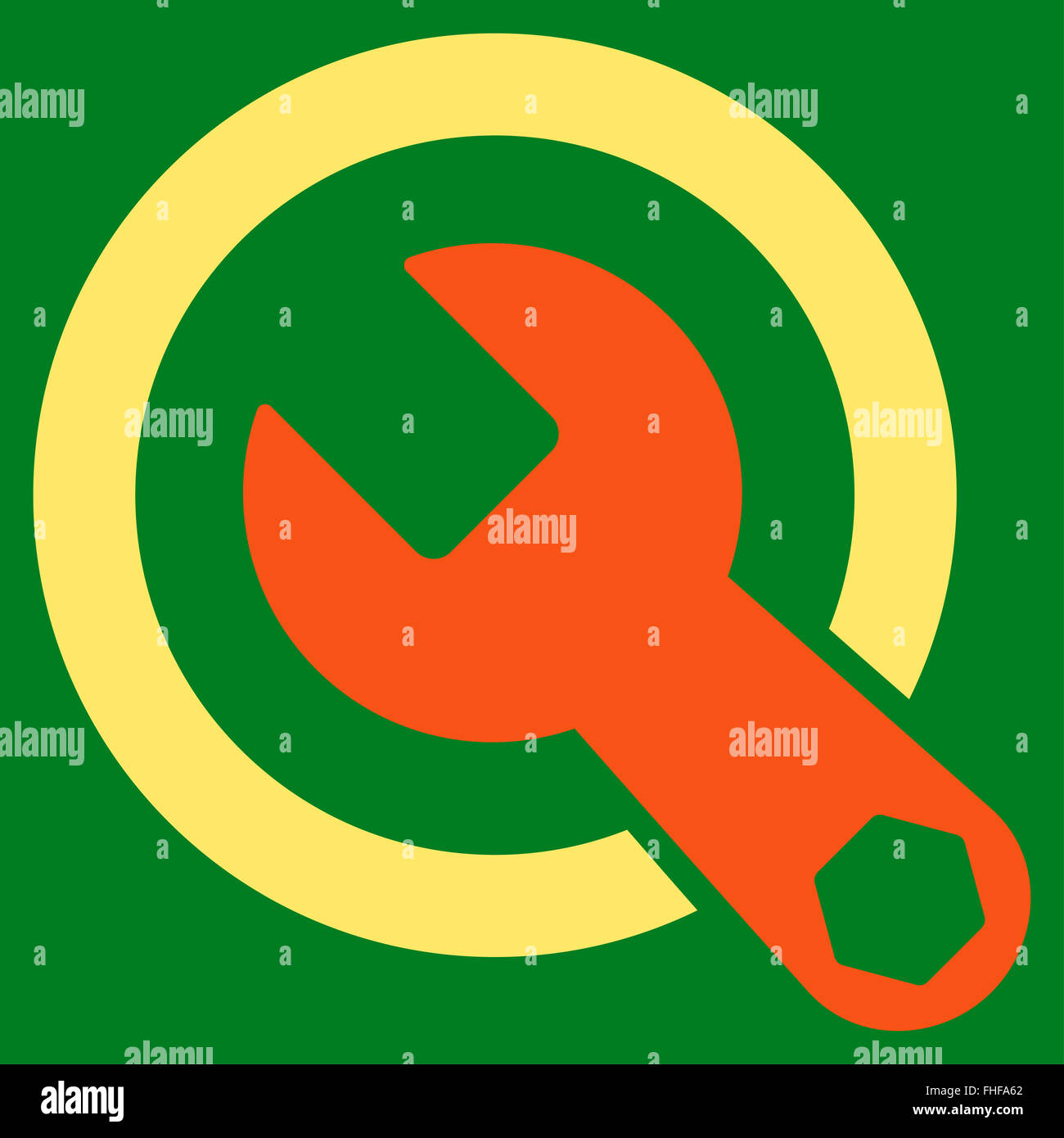 Rounded Wrench Flat Icon Stock Photo - Alamy