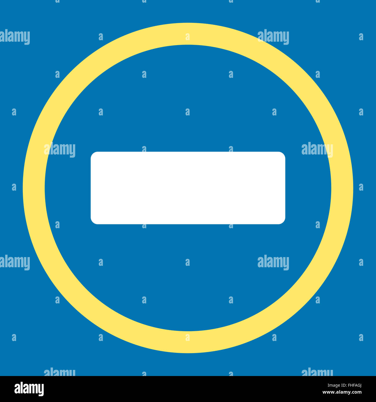 Minus flat yellow and white colors rounded vector icon Stock Photo - Alamy