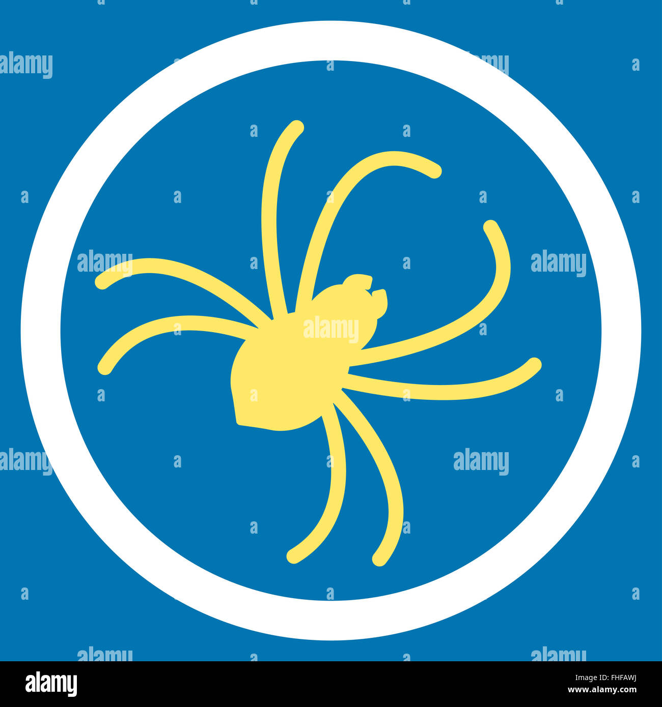 Spider Flat Icon Stock Photo - Alamy