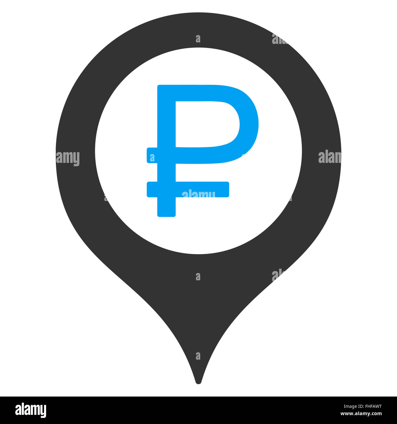 Rouble Bank Marker Icon Stock Photo - Alamy