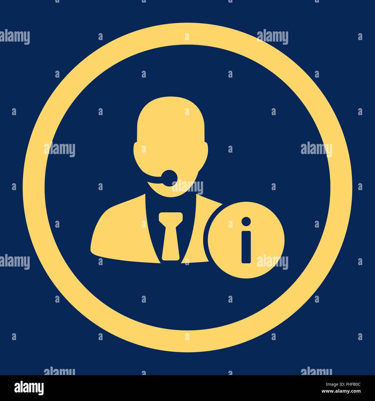 Help desk flat yellow color rounded vector icon Stock Photo - Alamy