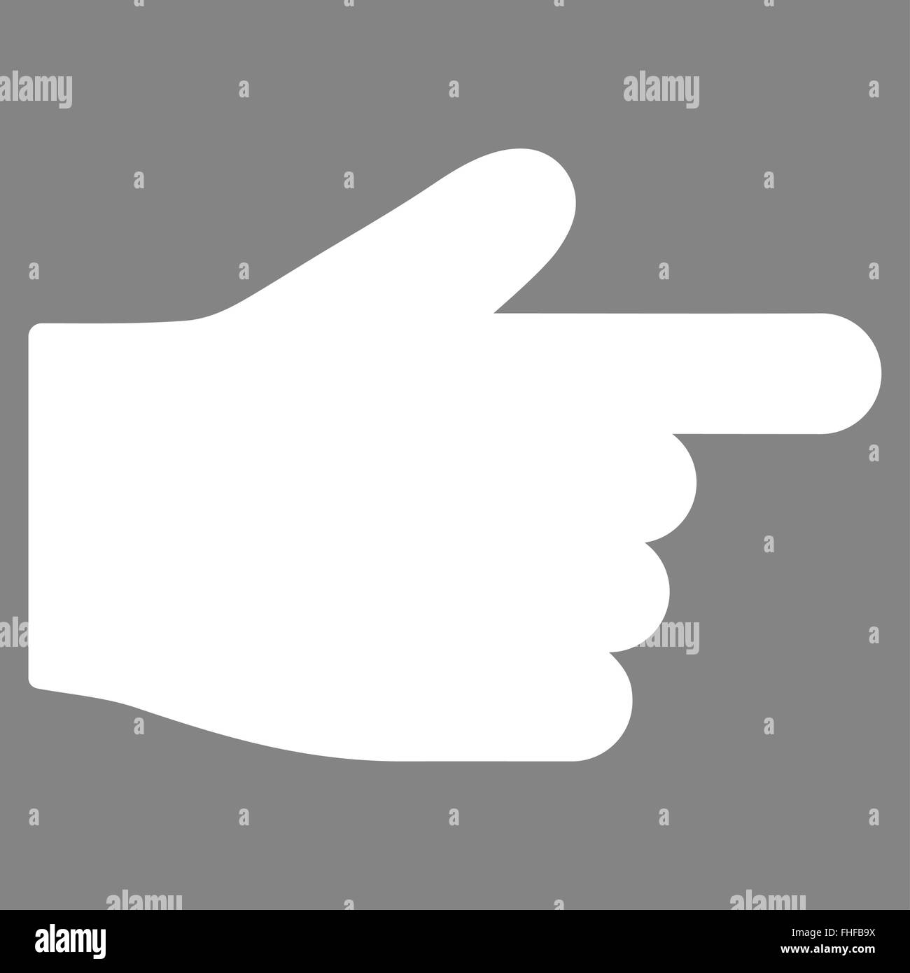Index Finger flat white color icon Stock Photo - Alamy