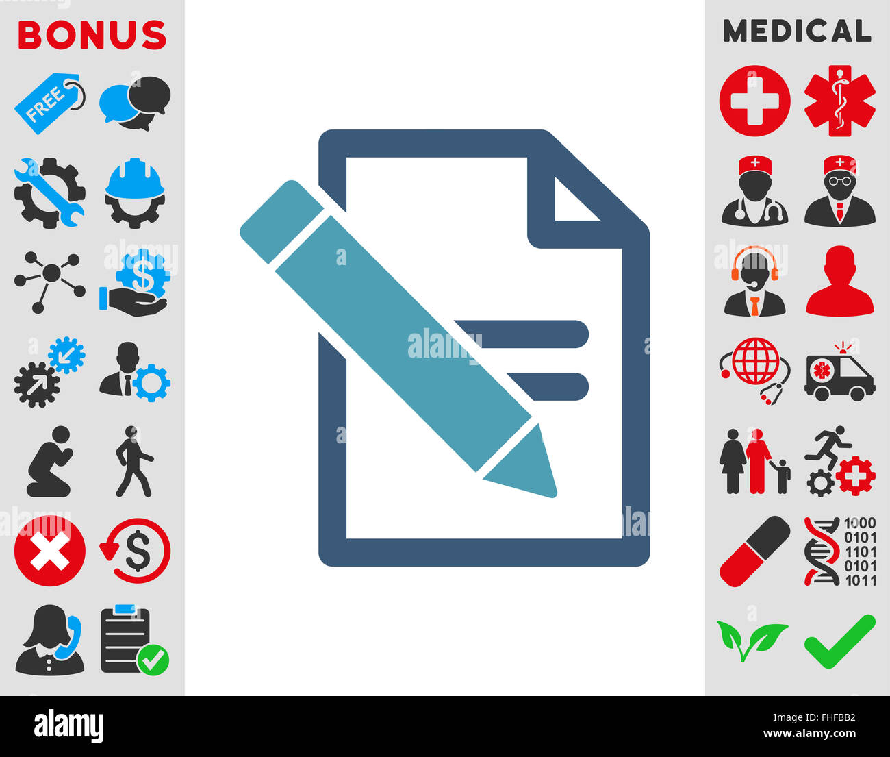 Edit Records Icon Stock Photo - Alamy