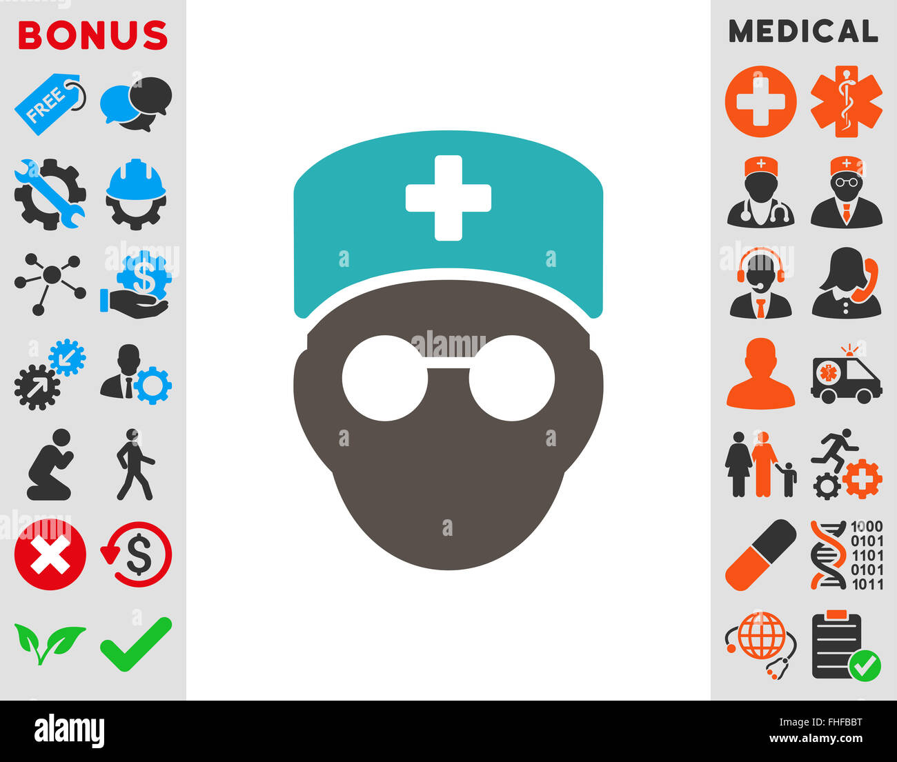 Medic Head Icon Stock Photo - Alamy