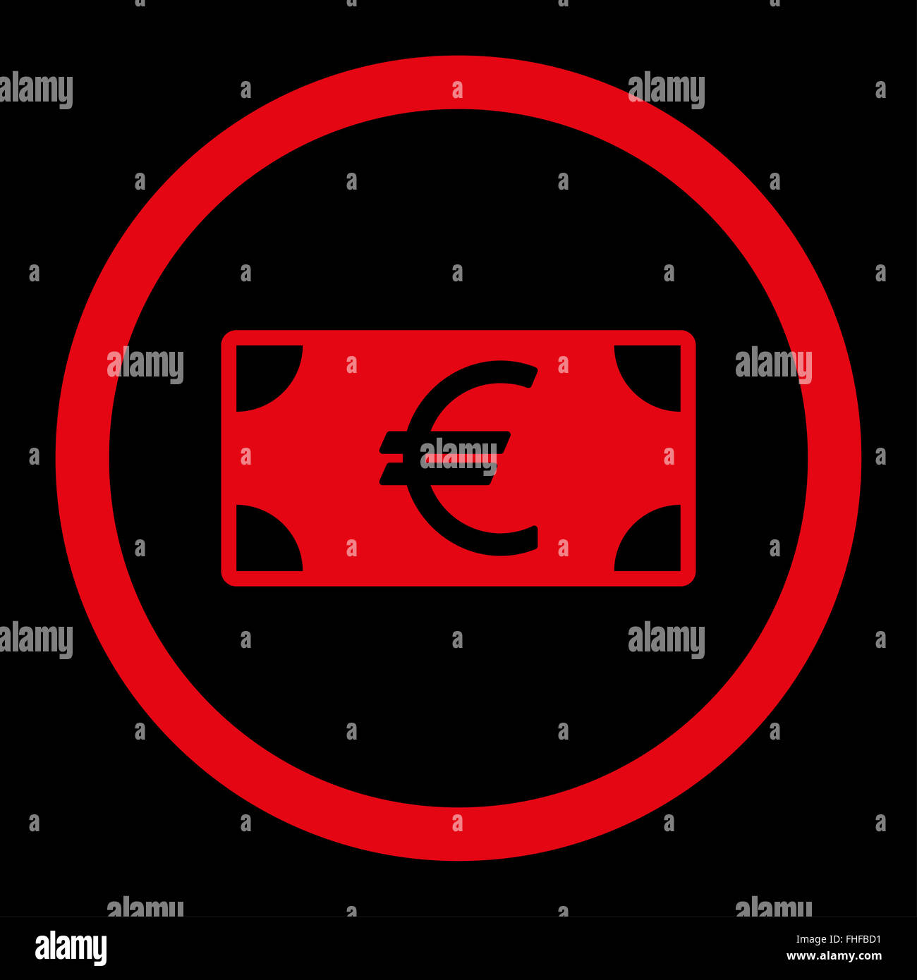 Euro Banknote Icon Stock Photo - Alamy