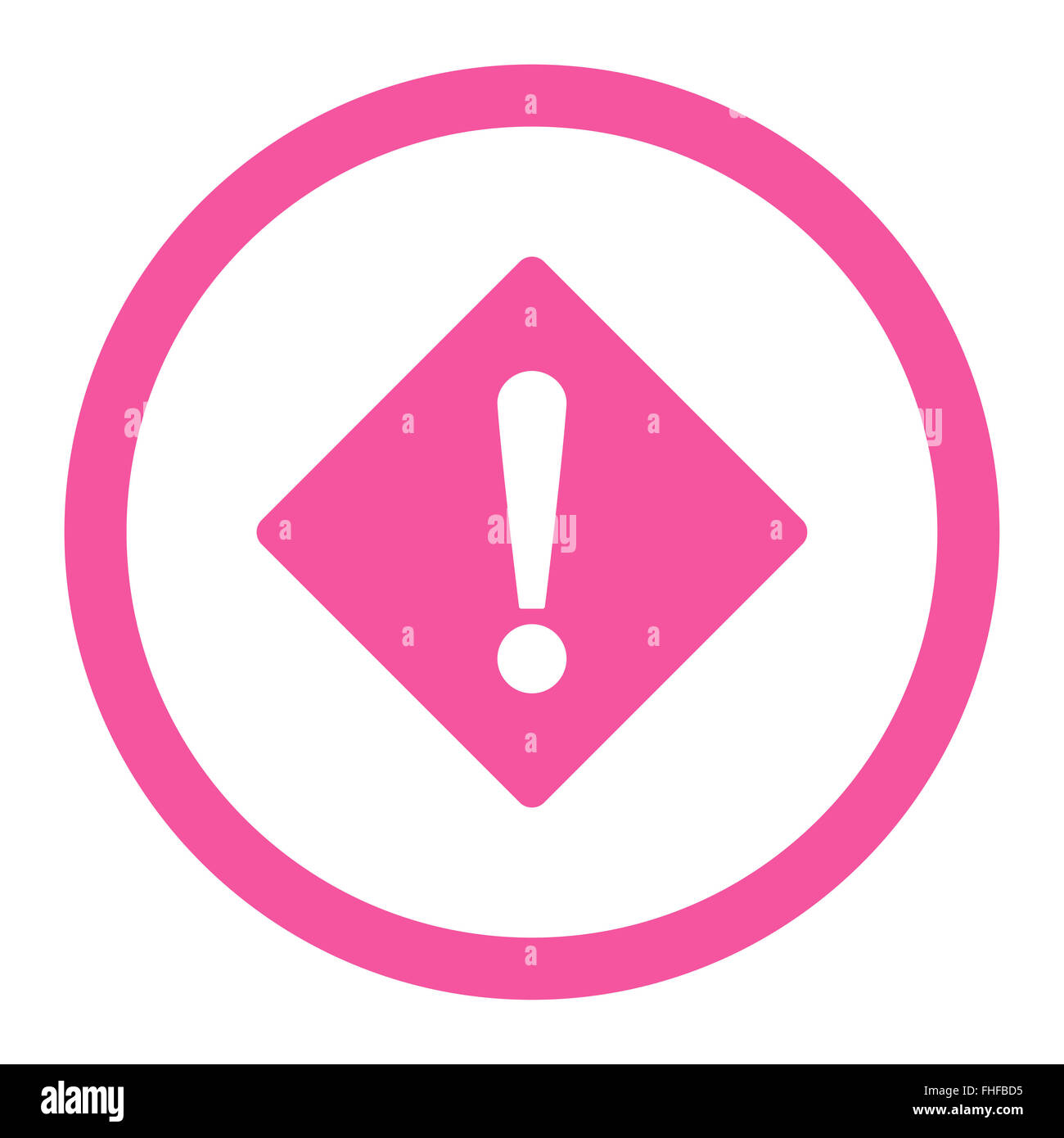 Error flat pink color rounded vector icon Stock Photo - Alamy