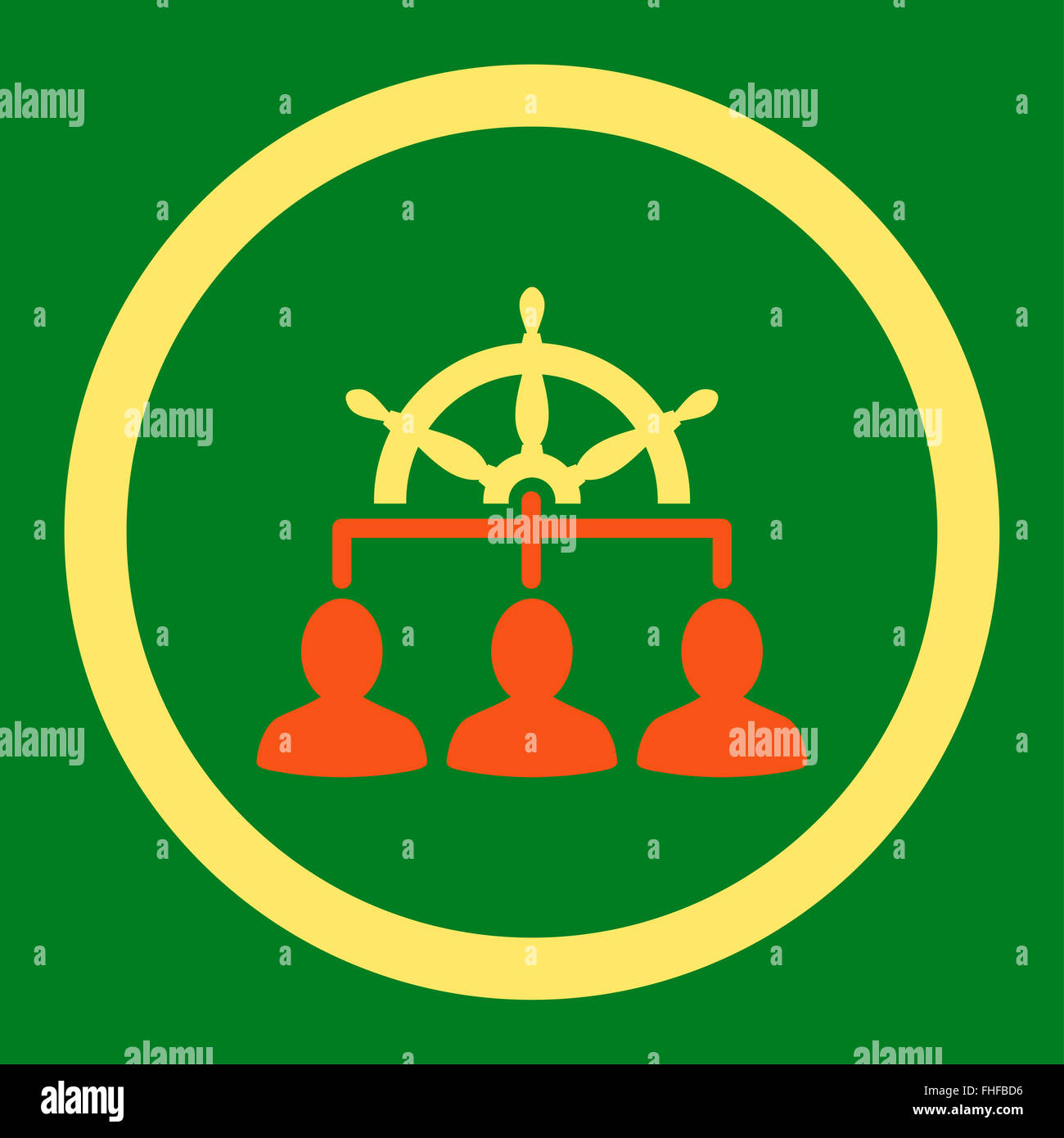 Management flat orange and yellow colors rounded vector icon Stock ...