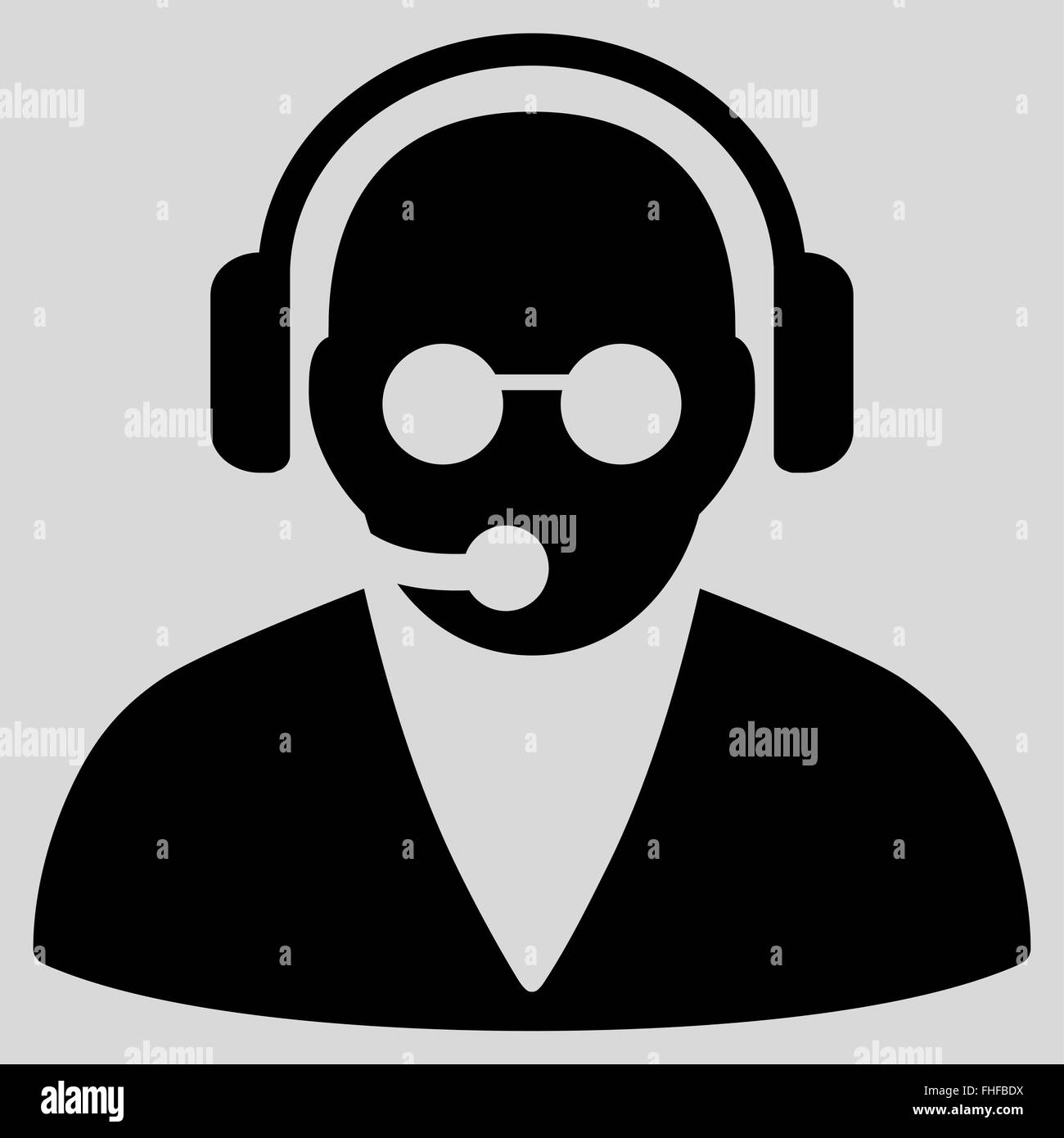 Support Operator Flat Icon Stock Photo - Alamy