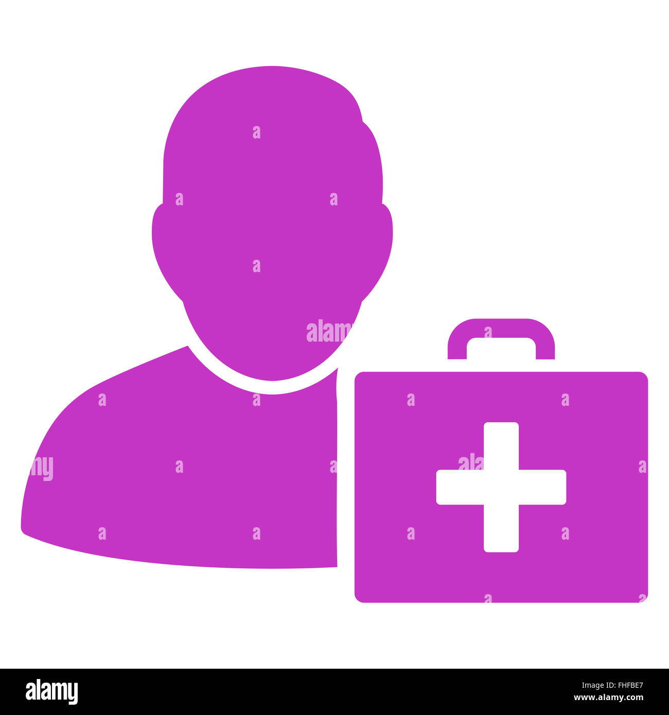 First Aid Man Icon Stock Photo - Alamy