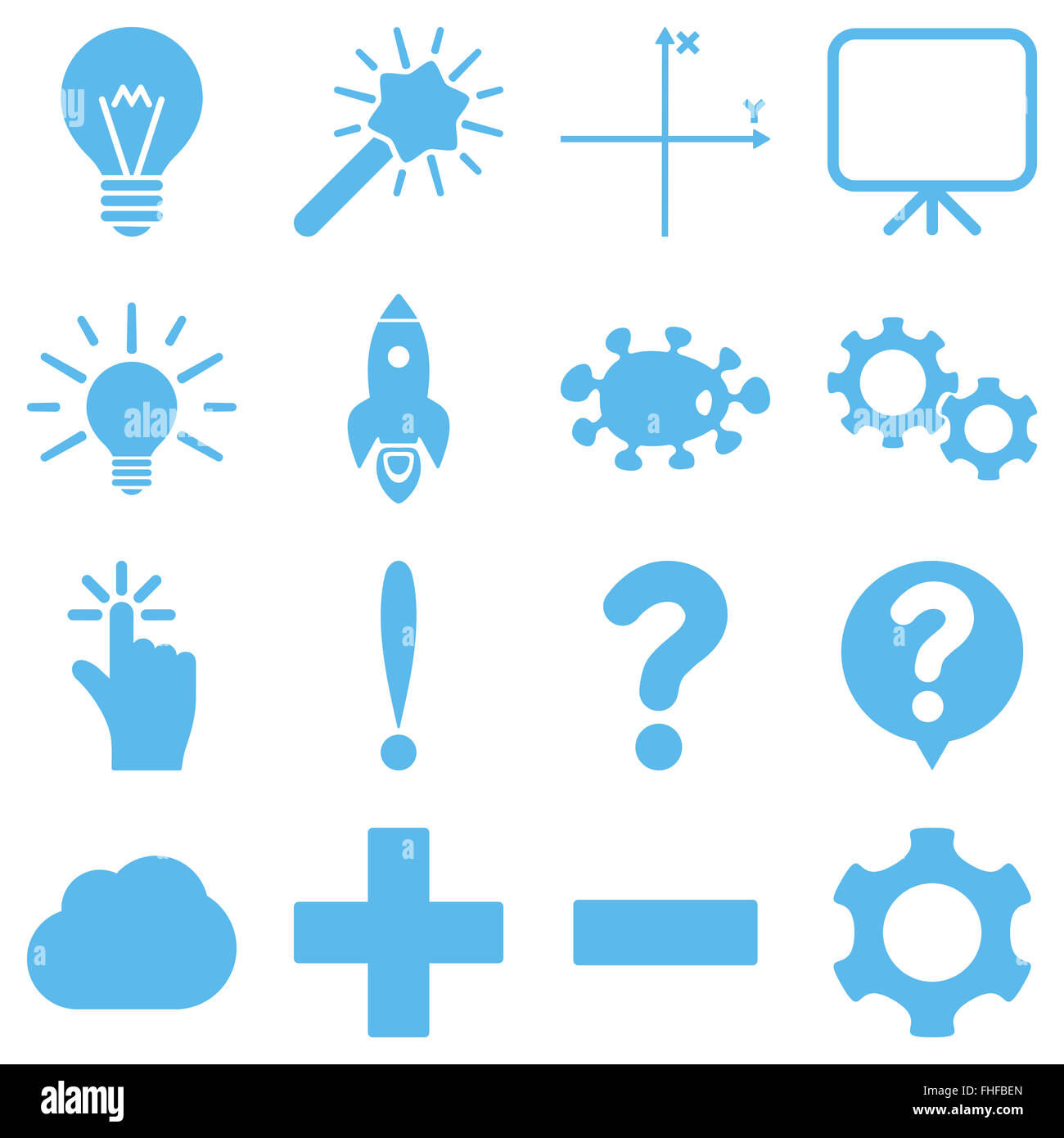 Basic science and knowledge icons Stock Photo - Alamy