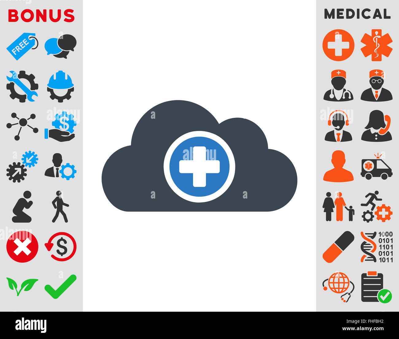 Health Care Cloud Icon Stock Photo - Alamy