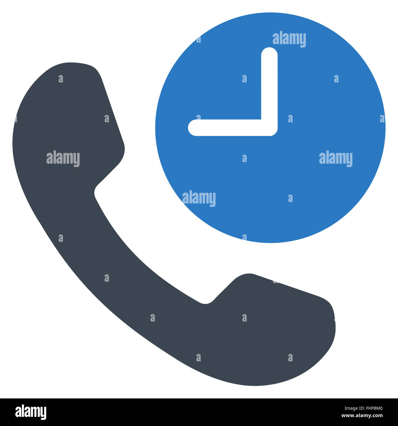 Phone Time Icon Stock Photo - Alamy