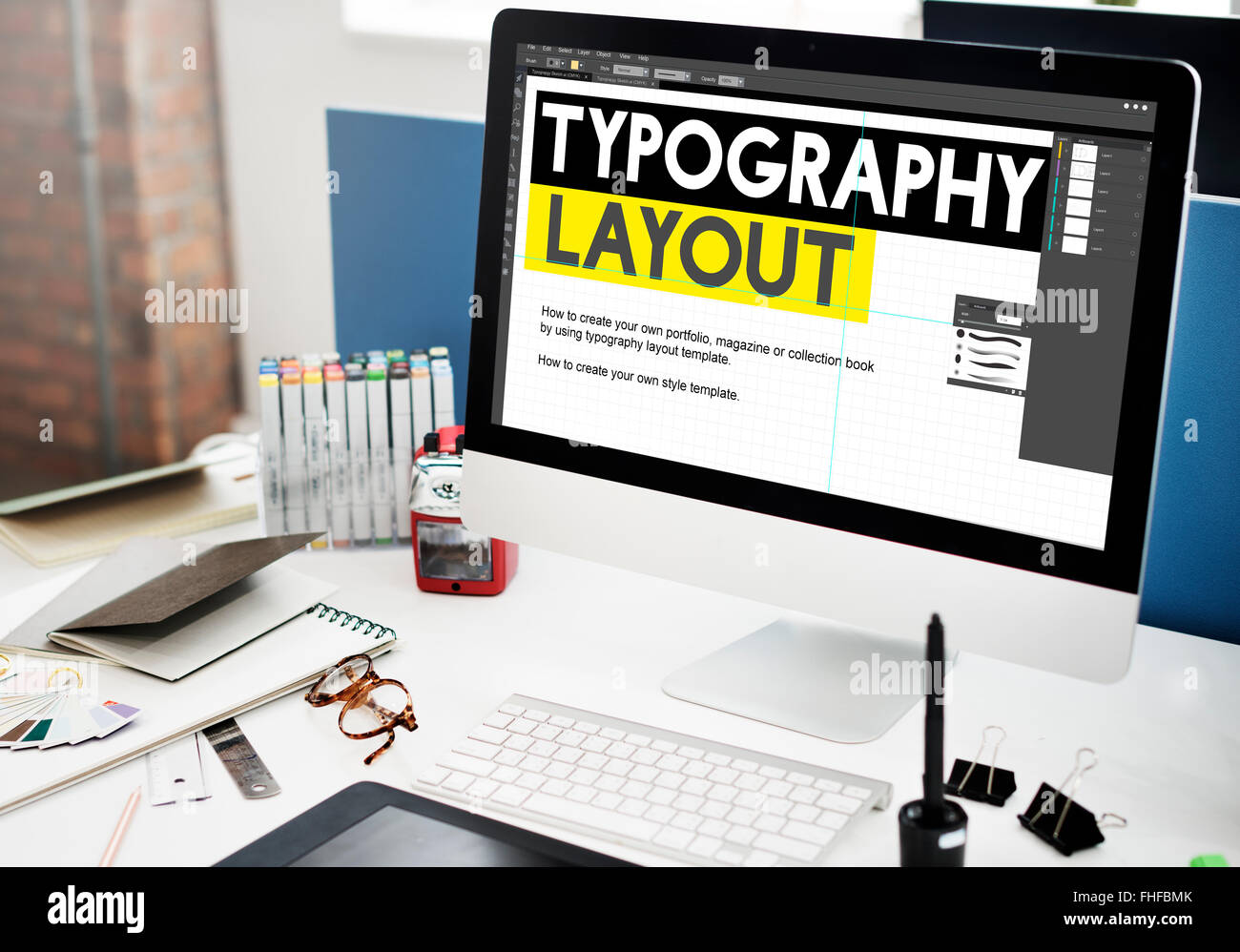 Typography Layout Responsive Design Creative Concept Stock Photo - Alamy