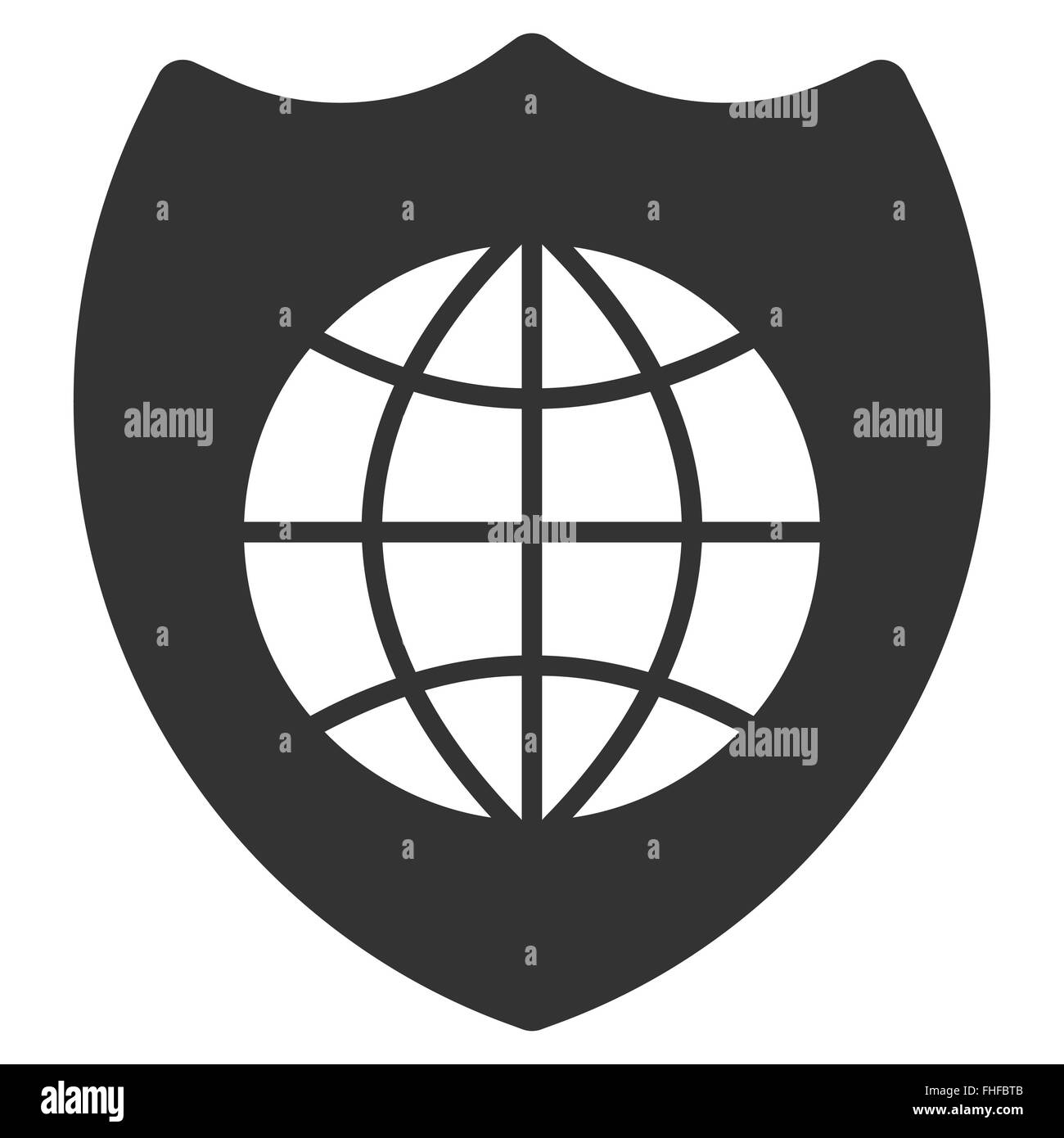 Global Shield Icon Stock Photo - Alamy