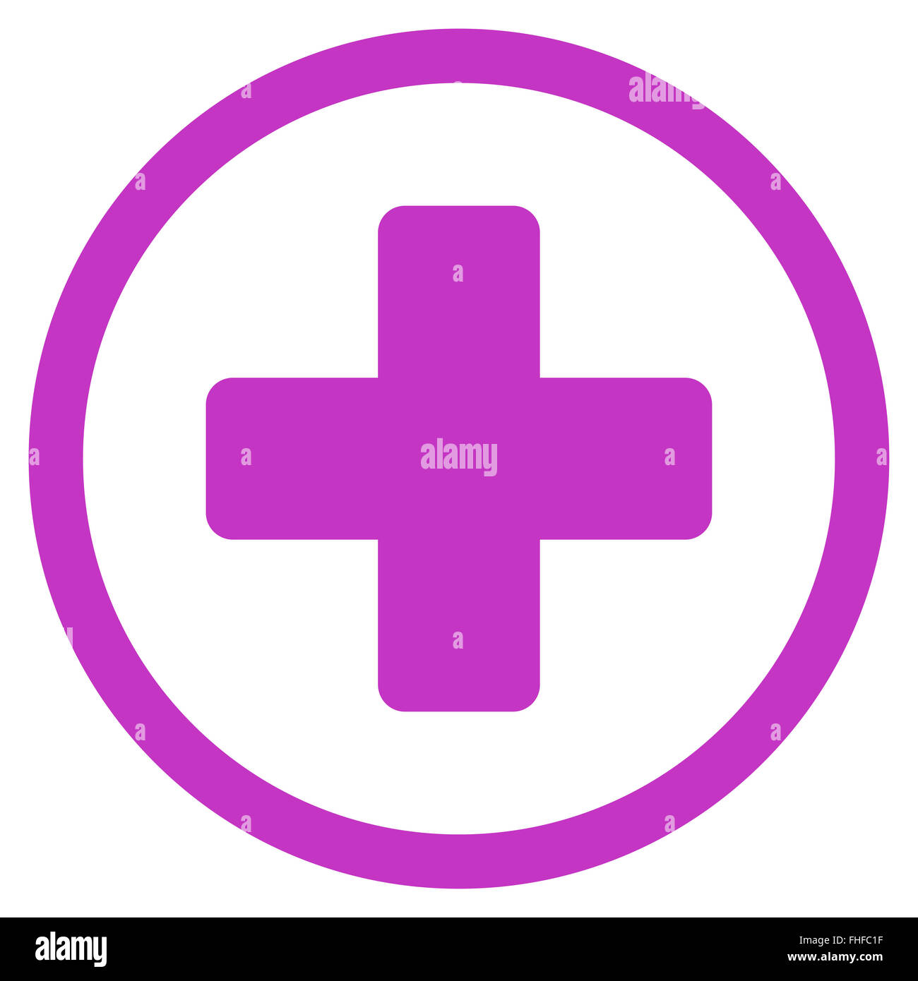 Rounded Plus Icon Stock Photo - Alamy