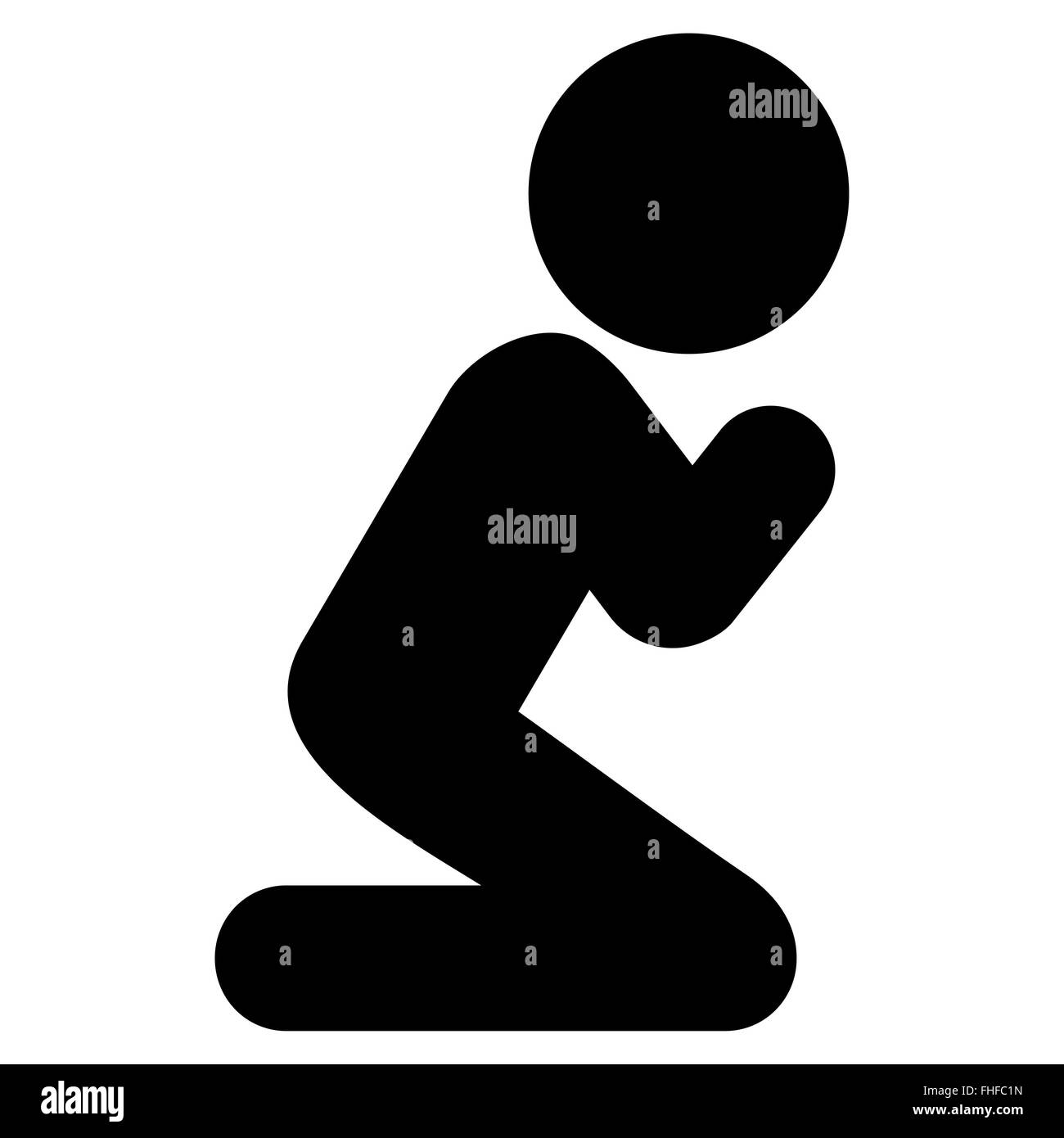 Kid Pray Icon Stock Photo - Alamy