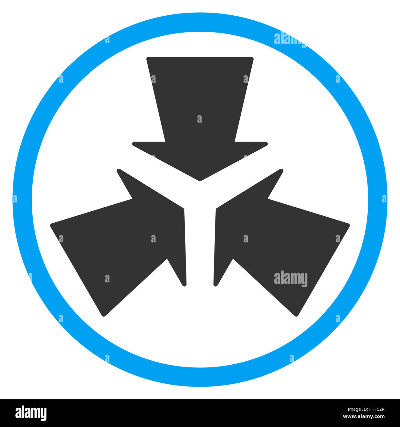 Shrink Arrows Rounded Icon Stock Photo - Alamy
